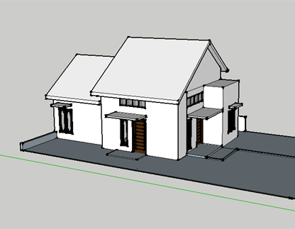 Cara Menggambar Atap Pelana Sederhana Dengan Sketchup - Belajar ...