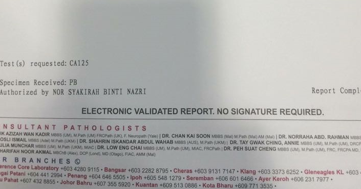 Life is a journey with 1001 crossroads.: CA 125 normal :)