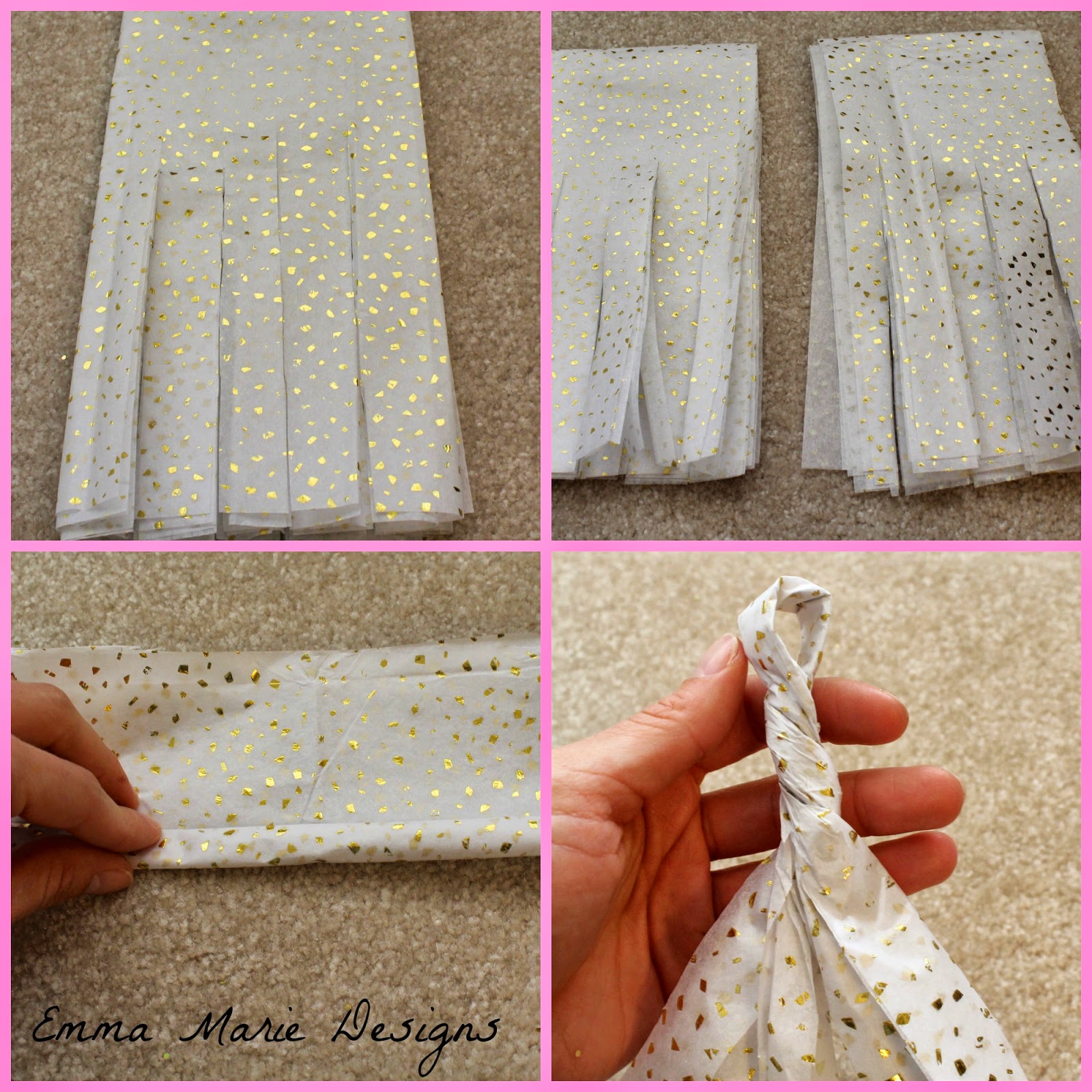 Let's Make Tissue Paper Tassels - Emma Marie Designs