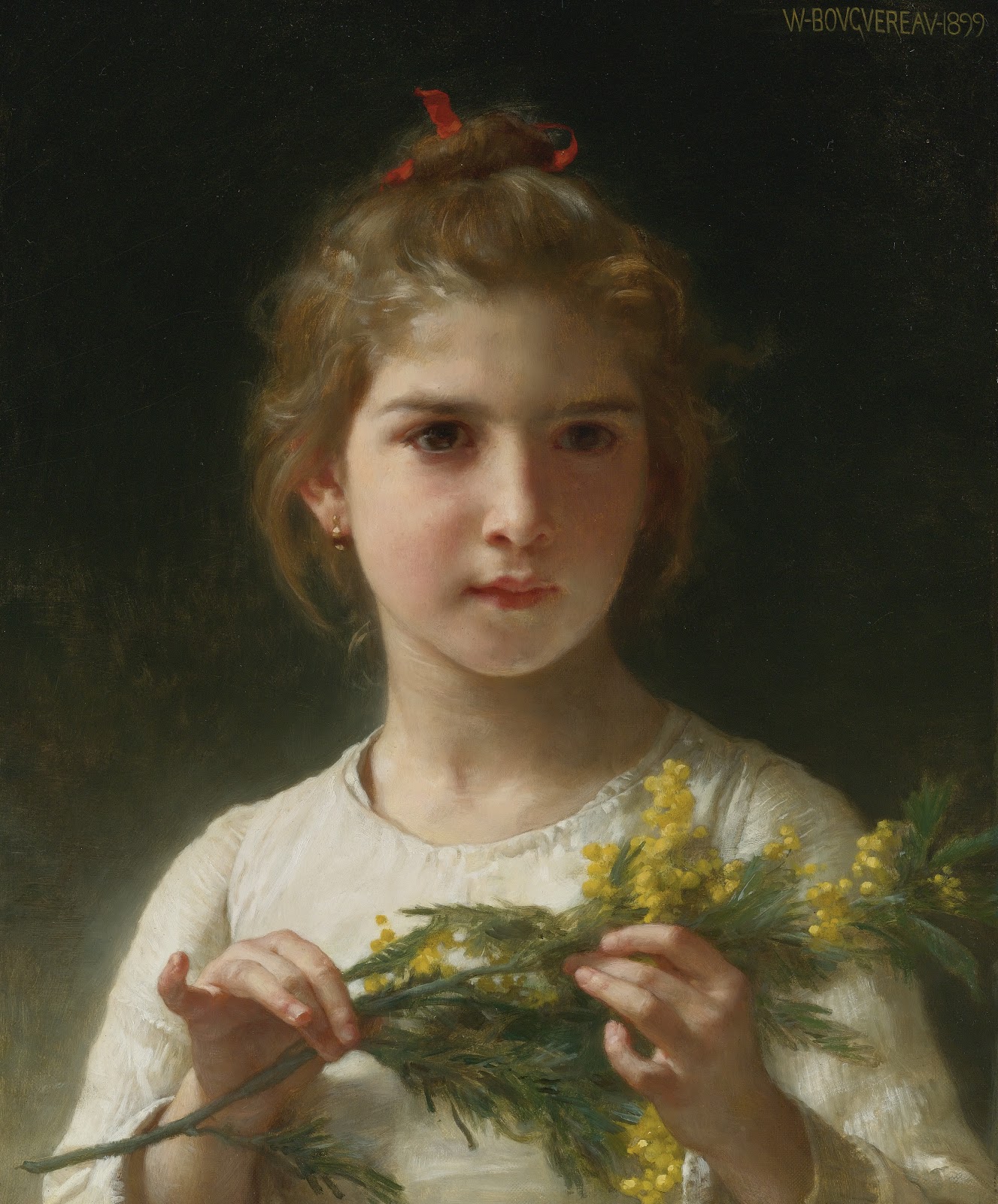 William-Adolphe Bouguereau | The Mimosa Flower, 1899 | Tutt'Art ...