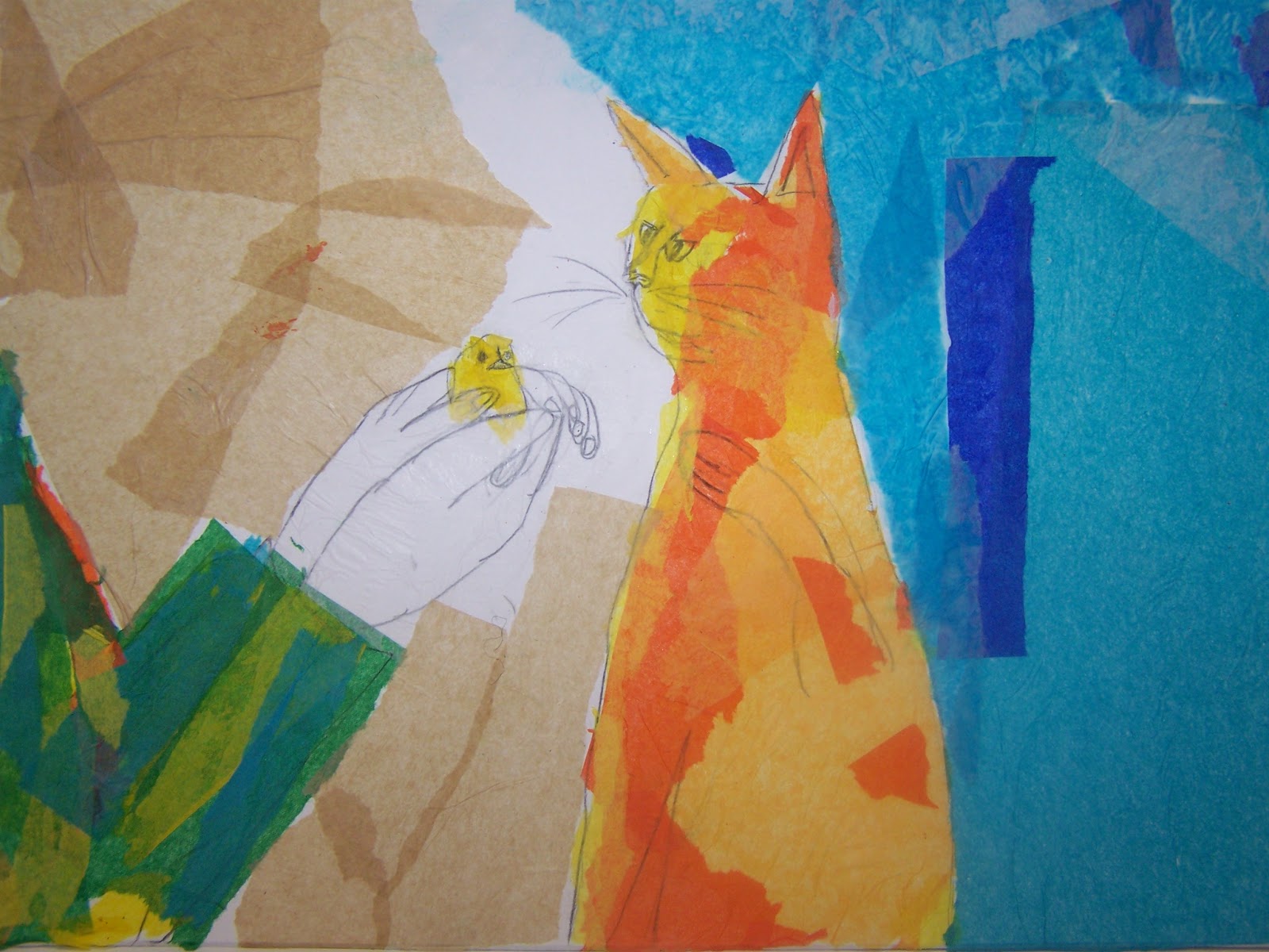 Fine Arts for Kids: Animal Portraits - Tissue paper collage