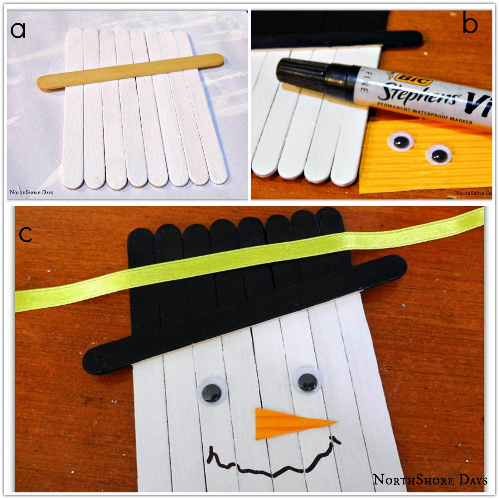 NorthShore Days.....: Frosty the Popsicle Stick Snowman