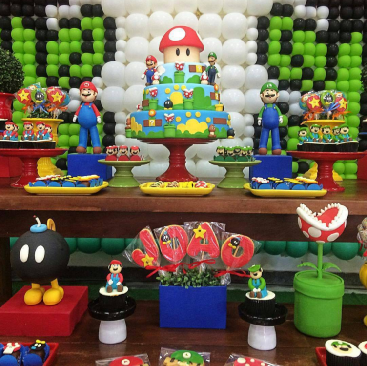 Fiesta temática de Super Mario Bros