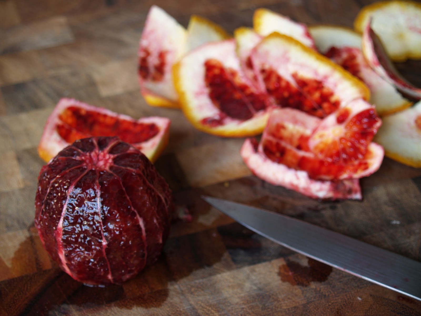 Persimmon and Peach: Beet & Blood Orange Salad with Chevre