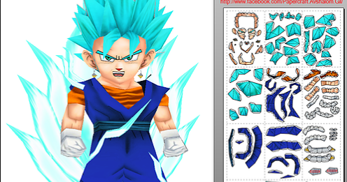 Tin-Papercraft-World: Chibi Angry Super Vegito SSGSS