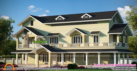 Cute 3 storied Kerala home - Kerala home design and floor plans - 9K ...
