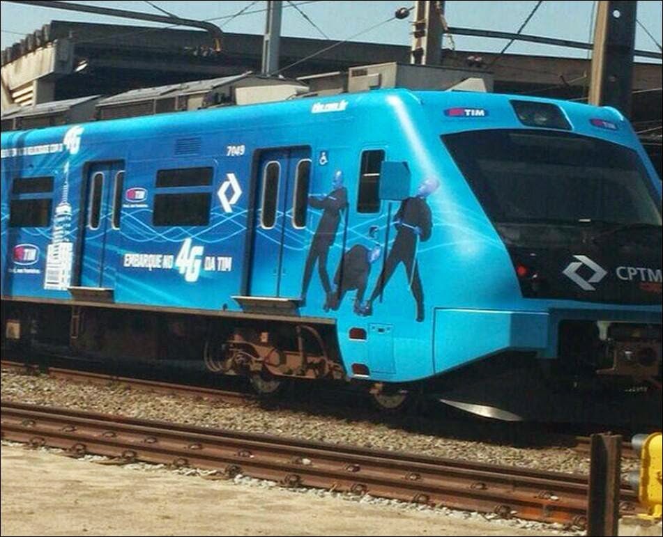 Diário da CPTM: TIM pinta trem da CPTM em ação