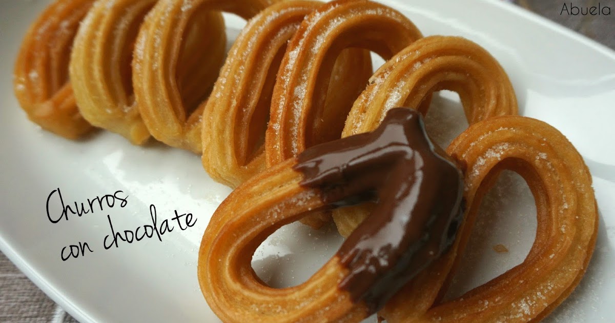 Churros con chocolate.