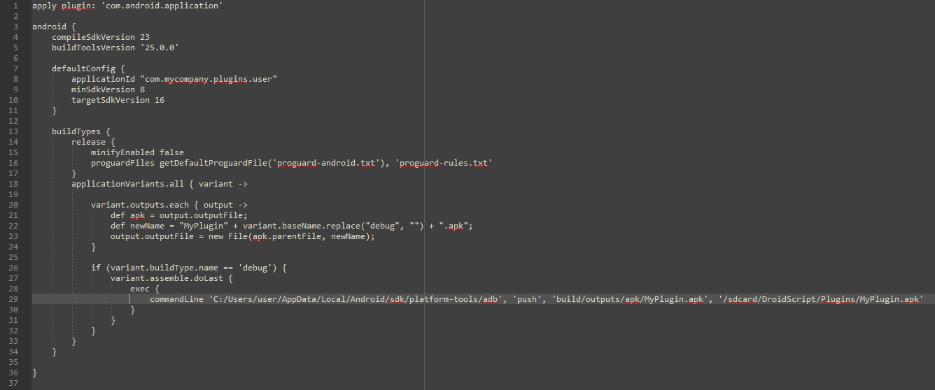 Creating DroidScript Plugins on Desktop PC with Android Studio