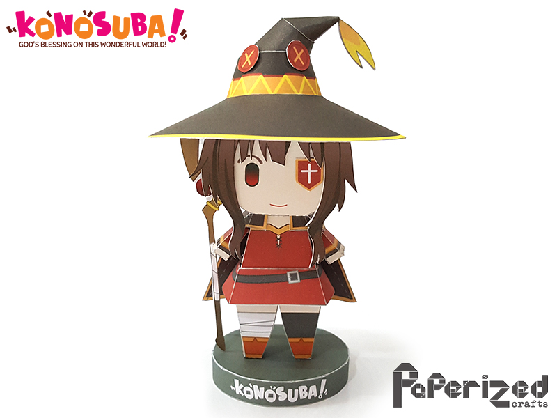 KonoSuba: Megumin Papercraft | Paperized Crafts