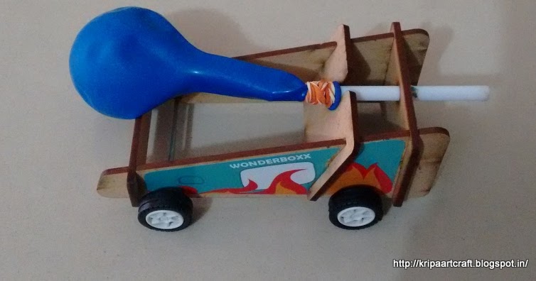 Art and Craft: How to make a Balloon powered car