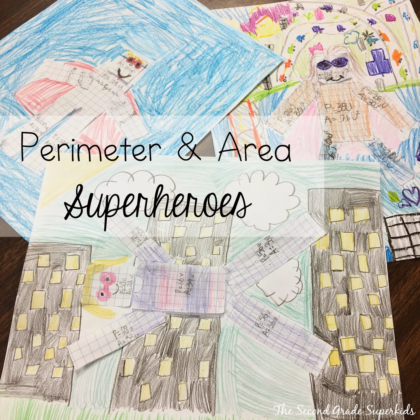 The Second Grade Superkids: Perimeter and Area Superheroes & Poem
