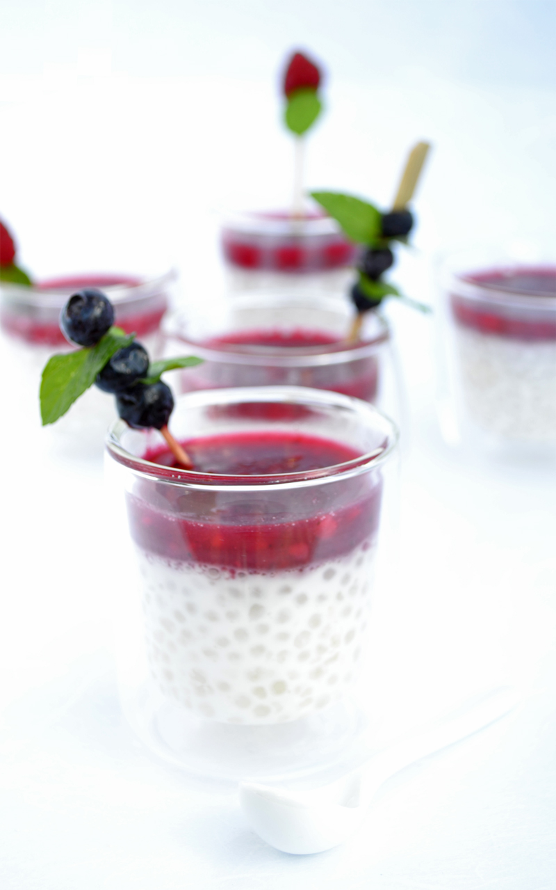 Budino di tapioca con gelatina ai lamponi da Un misurino d'olio su ...