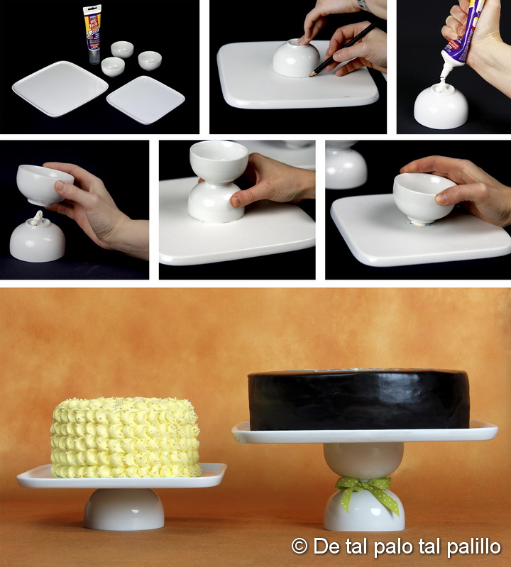 De tal palo, tal palillo: Como hacer un "cake stand" casero