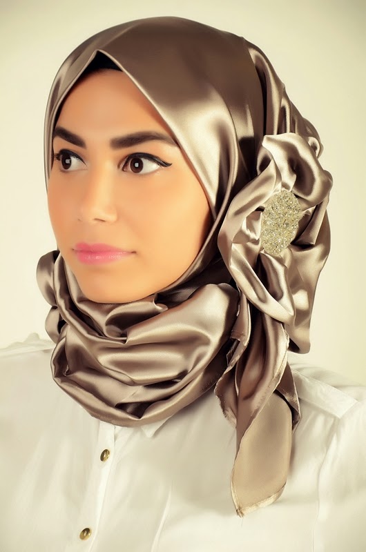 Fancy Hijab Fashion 2014 | Turkish Hijab Designs | Modern Party Hijab ...