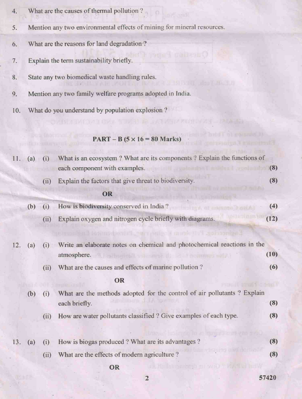 GE6351 Environmental Science and Engineering (EVS) May June 2016 ...