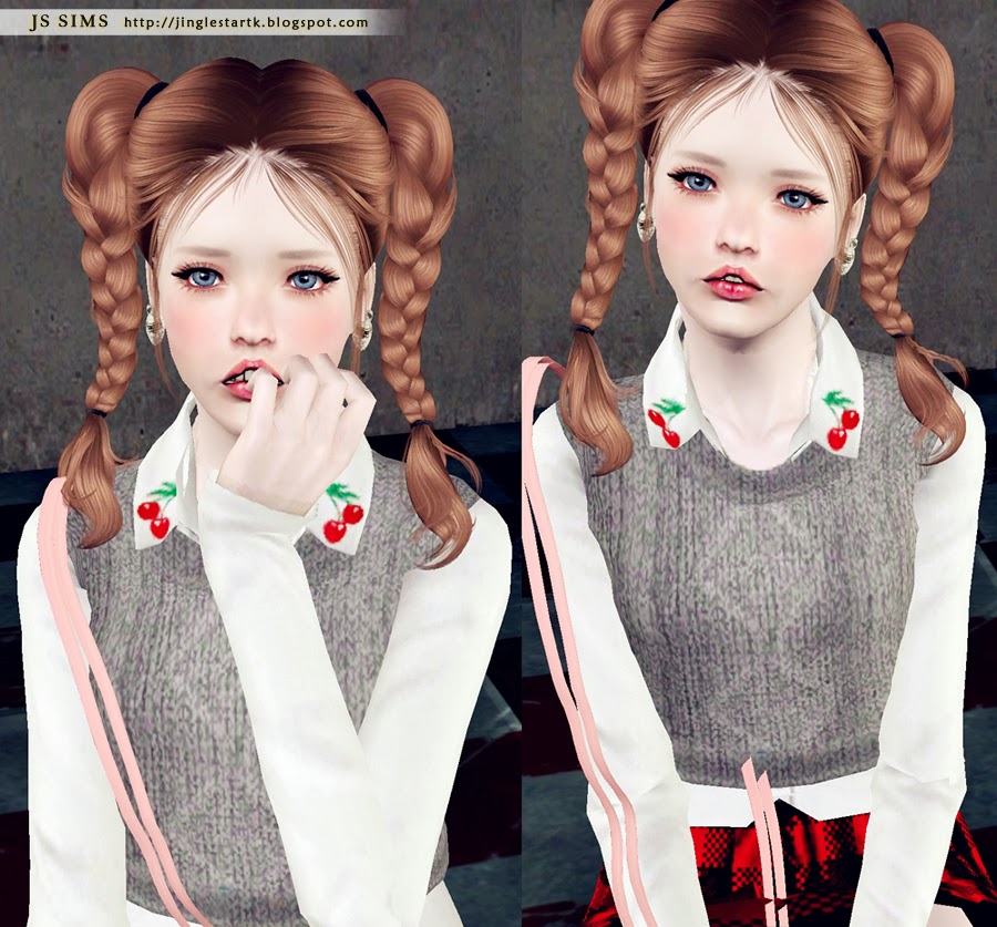 [JS SIMS 3] Point Blouse With Knit Vest－JS SIMS｜痞客邦
