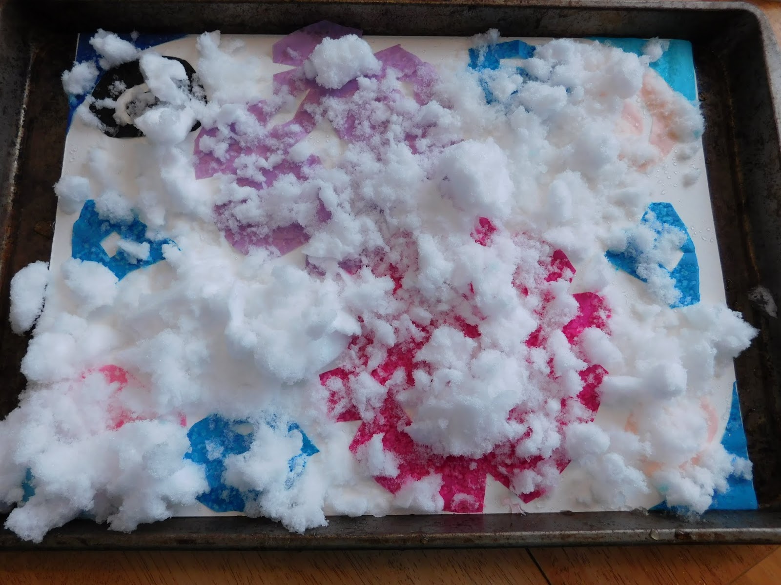 Snow and Tissue Paper Art