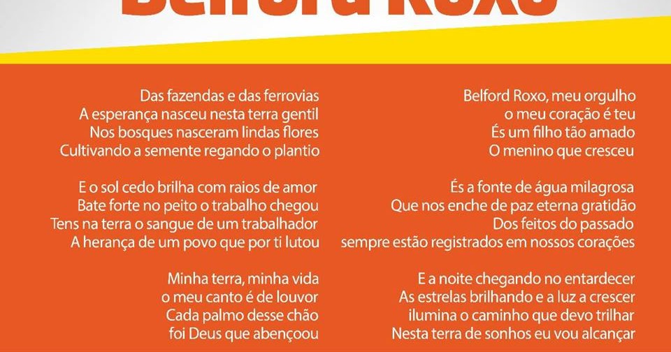 NOVO HINO DO MUNICÍPIO DE BELFORD ROXO. | Belford Roxo Notícias