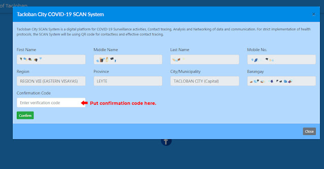Tacloban City QR Code Registration