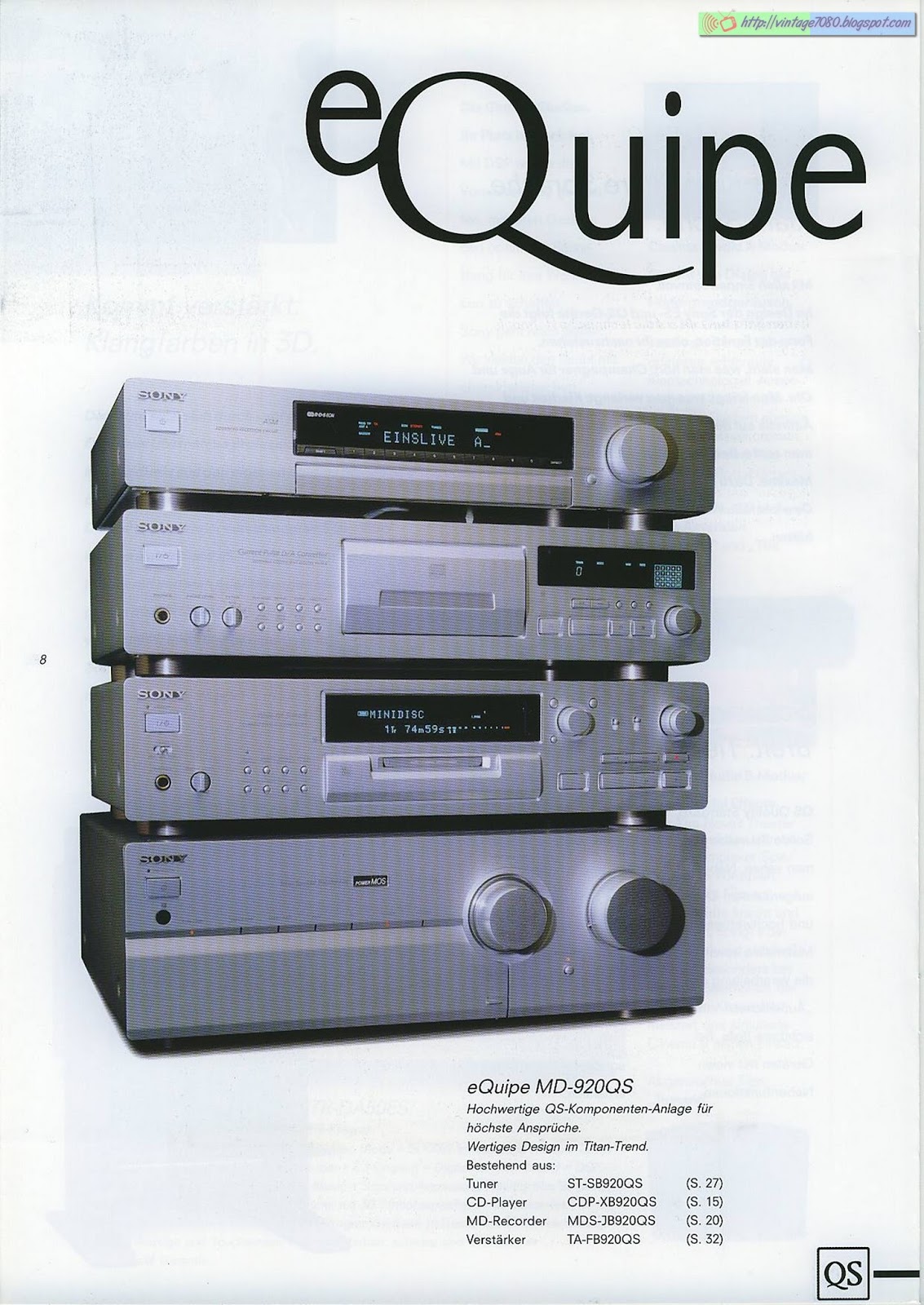 Vintage 70 80: Sony 30 - Catálogo 1998