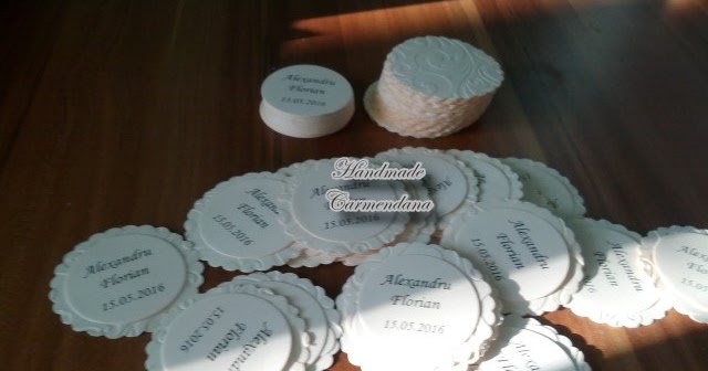 invitatii handmade carmendana: Etichete duble