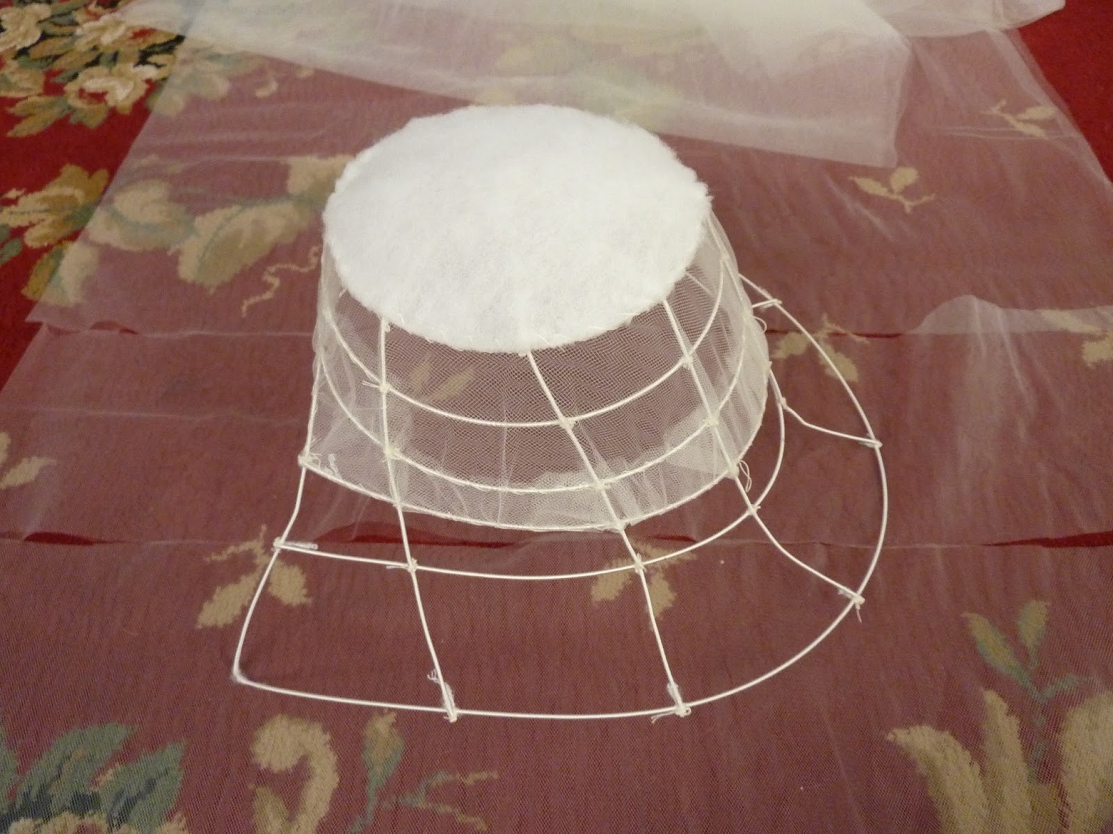 Beauty From Ashes: Wire Frame 1863 Bonnet: Covered in Tulle!