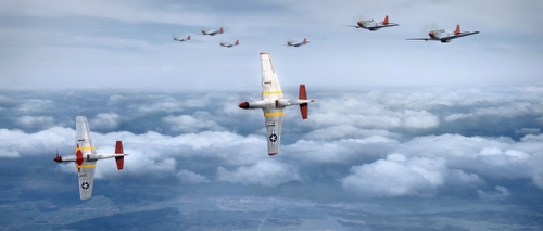 under the small umbrella: More images from Red Tails