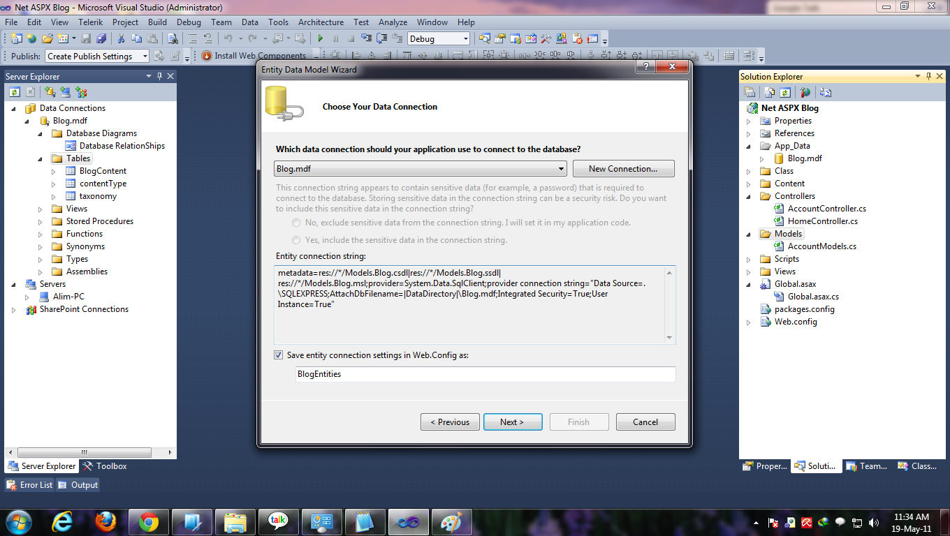 Alim Ul Karim's Blog: How to Create Database First in ASP.NET MVC3/MVC 3 using Entity Framework ...