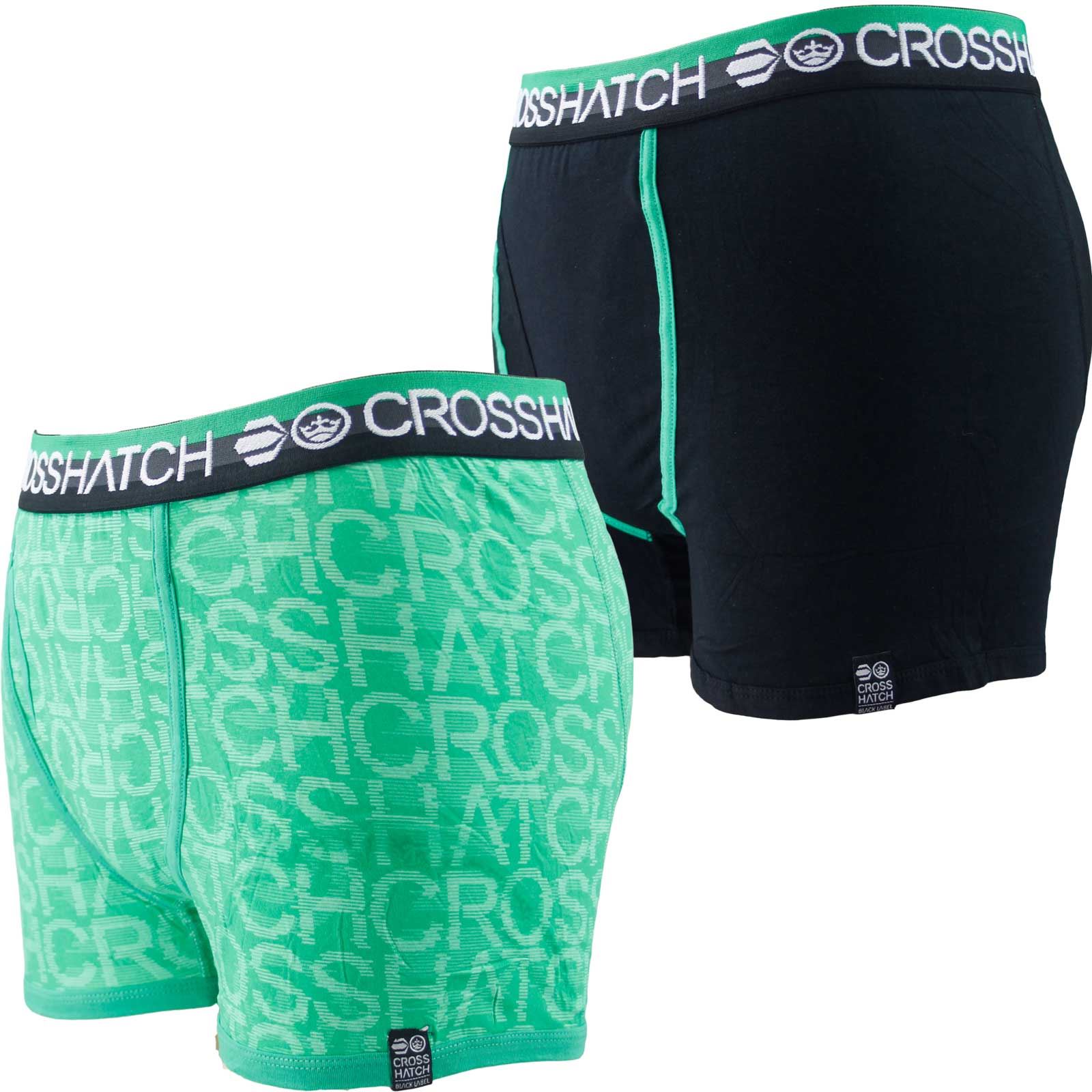 True Face Men Boxers: 2 Pack Men Crosshatch Designer Boxer Shorts ...