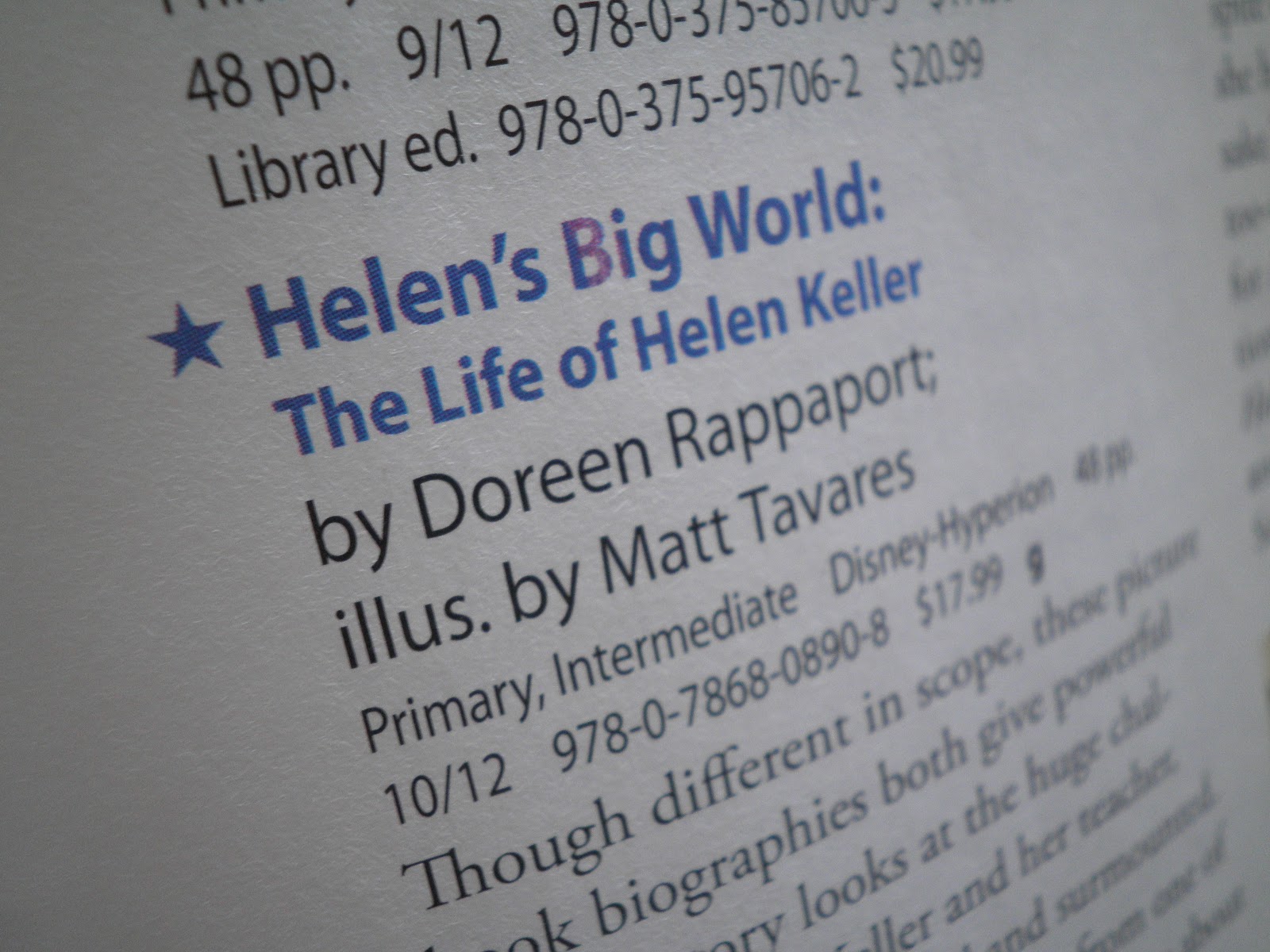 Matt Tavares Books: Starred Review in The Horn Book!