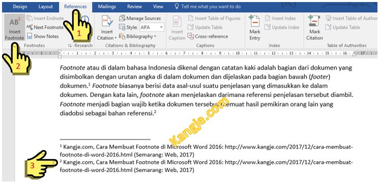 Cara Membuat Footnote Di Microsoft Word 2016 Dengan Mudah