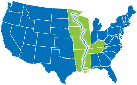 Resa i Amerika: Great River Road