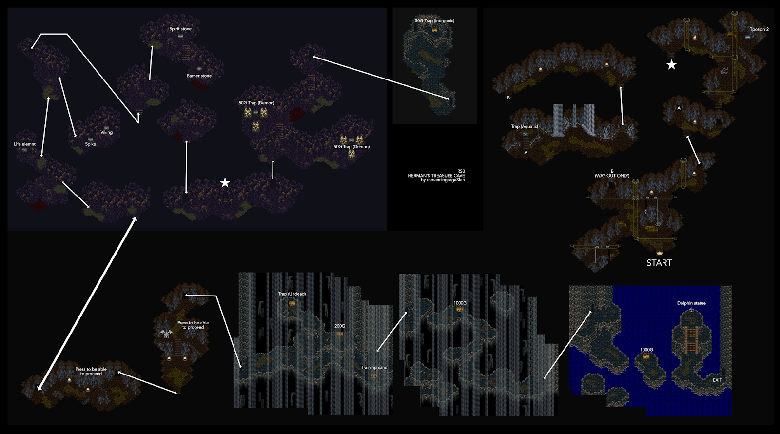 Romancing Saga 3: Maps