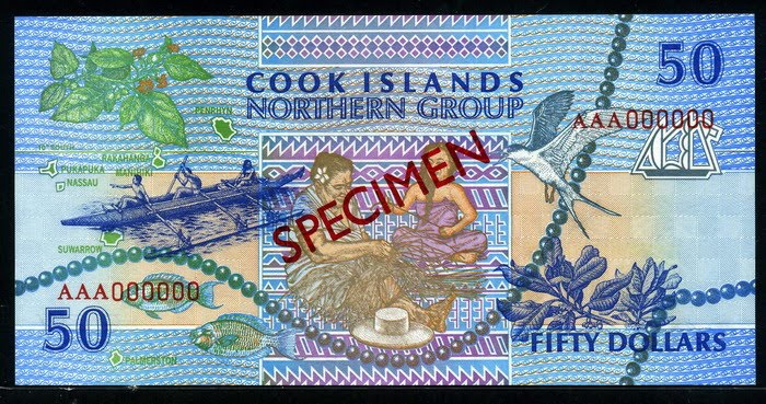 Cook Island currency 50 Dollars banknote|World Banknotes & Coins ...