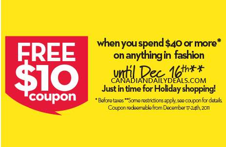 Canadian Daily Deals: Giant Tiger: Free $10 Coupon When You Spend $40 ...