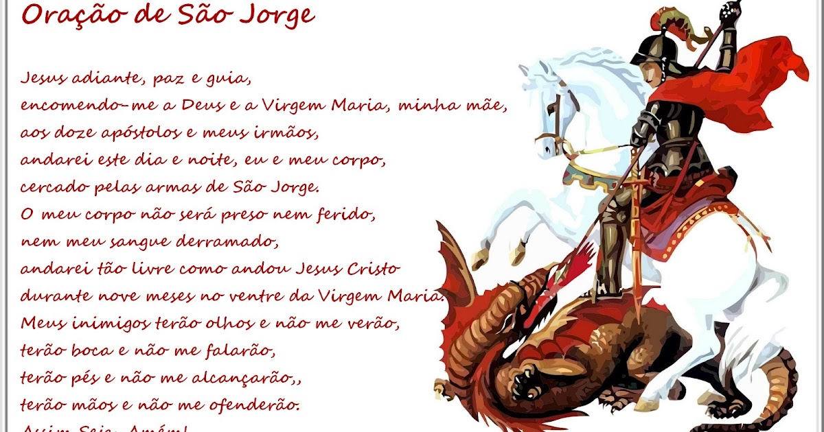 Oração de São Jorge - =(^.^)=Rô Tricô e Crochê Mania=(^.^)=