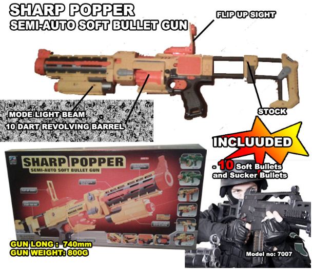 nerf n fish: nerf barricade with recon attachments knock off