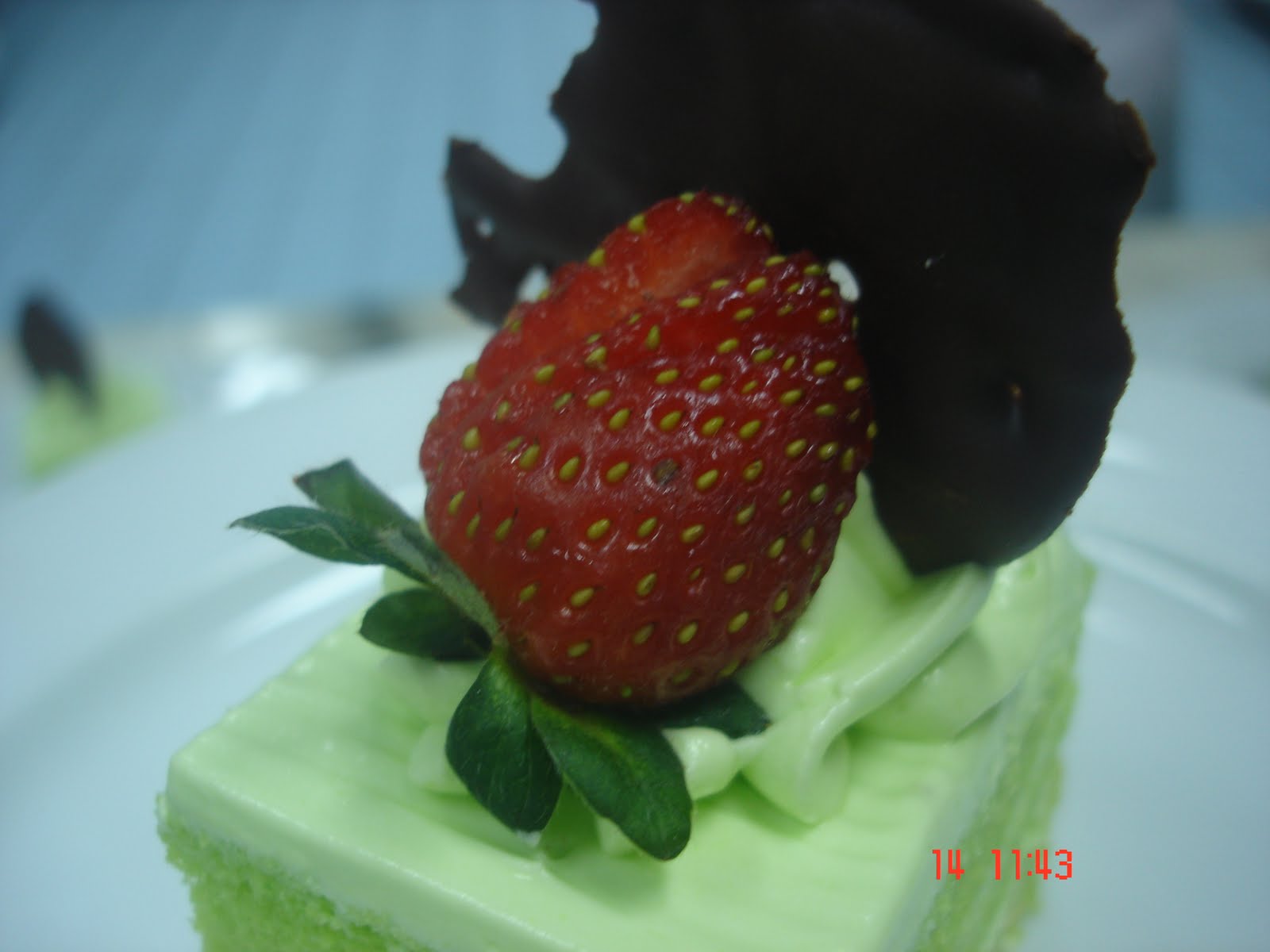 Kek Krim Pandan/pandan cream cake