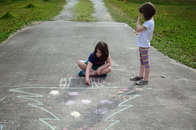 Chalk Christmas Tree Activity