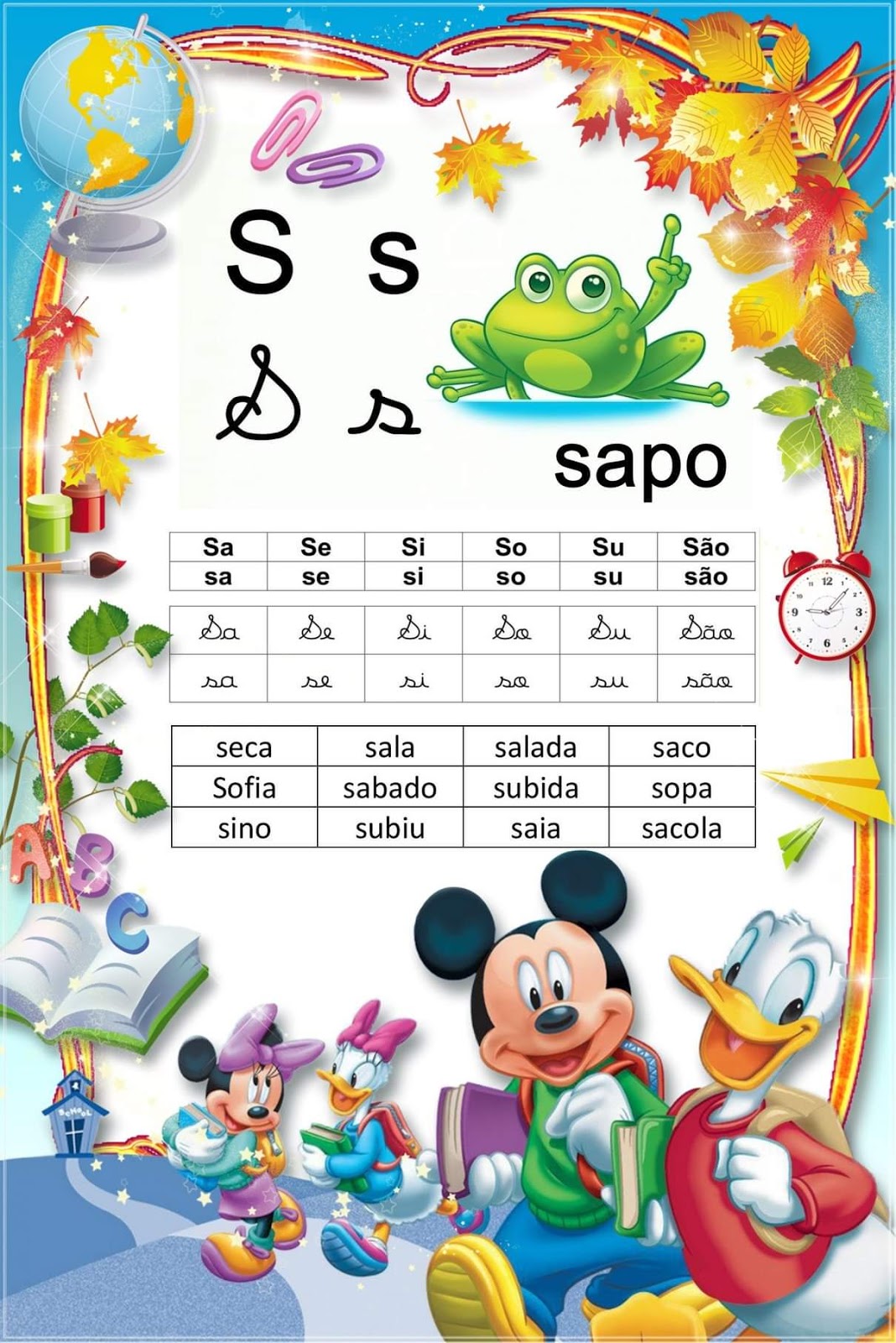 Caderno de Leitura Com Sílabas Simples.