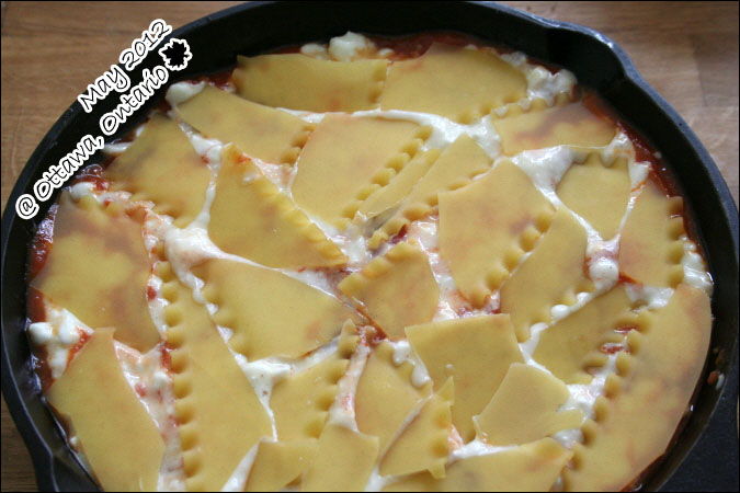 Heavenly Palate: [Round lasagna] The easiest cheese lasagna baked in a ...
