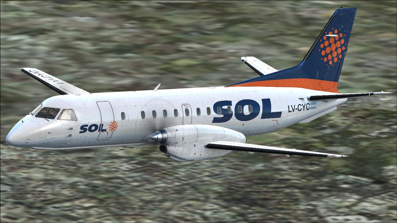 Texturas Brasileiras: Sol Líneas Aéreas LV-CYC Saab 340B