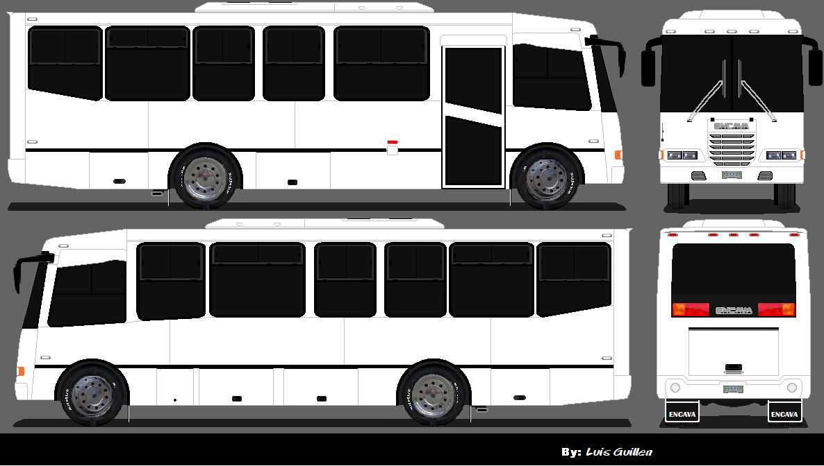 Diseños Encava y Otra Buses Venezuela: Autobuses en Blanco