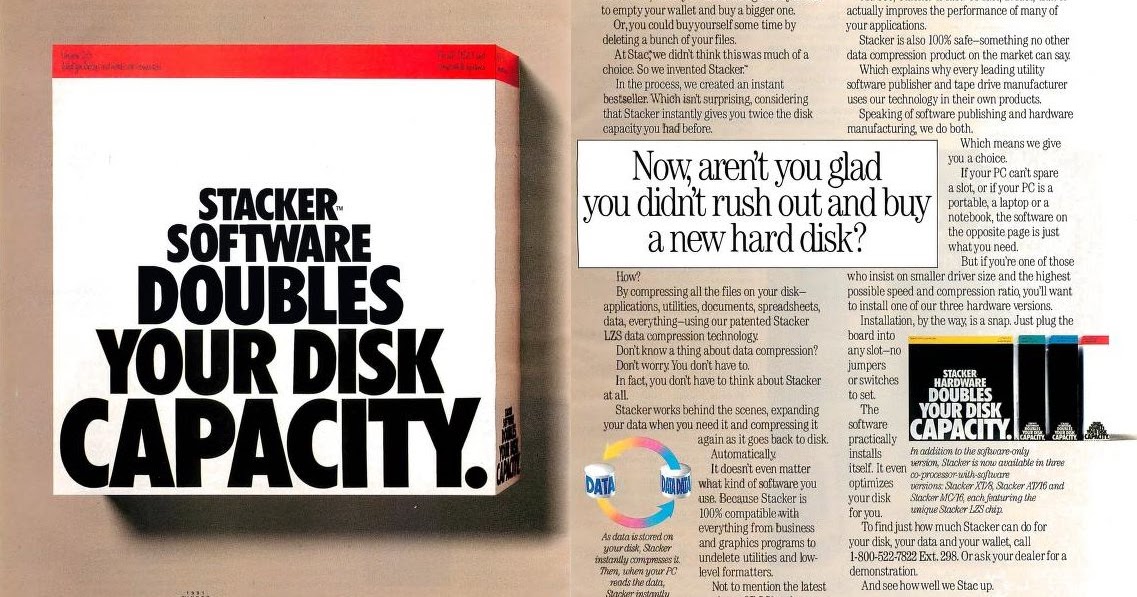 Informatica Viejuna: Stacker, duplicando el espacio en disco duro