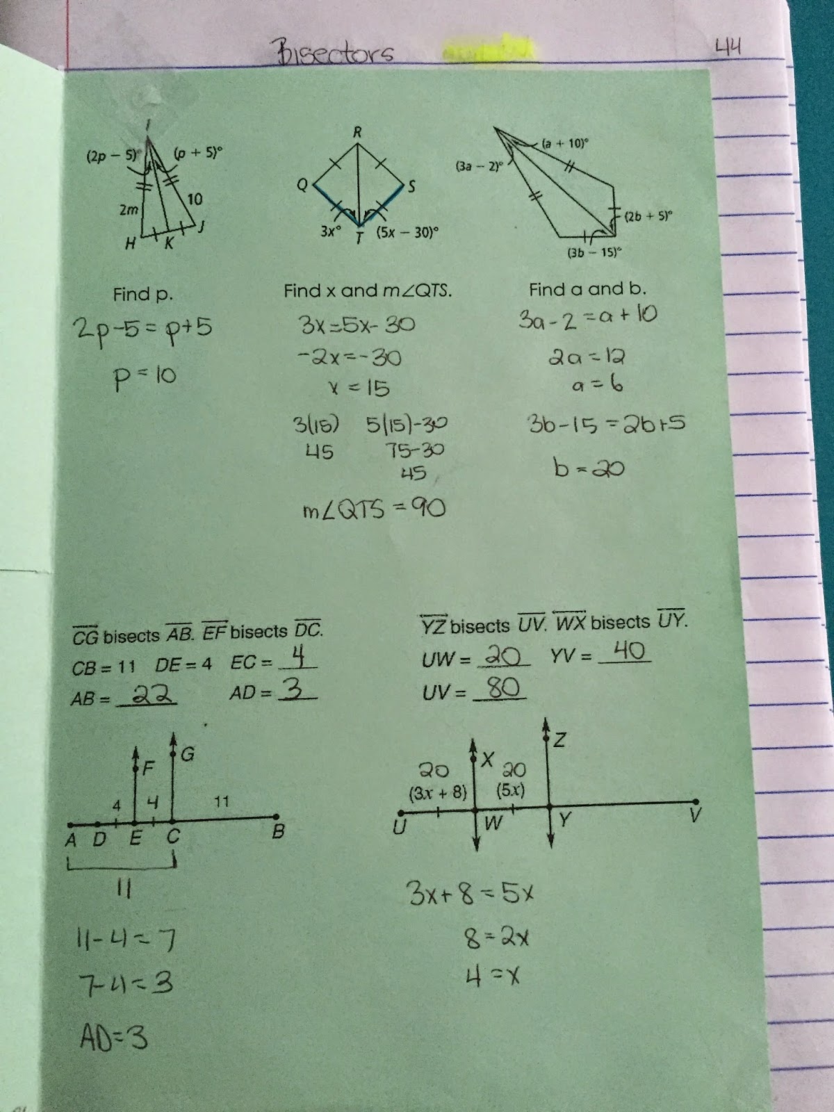misscalcul8: Geometry Unit 4: Triangles Interactive Notebook