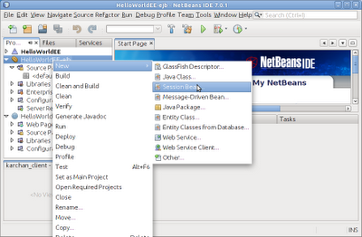 Random Thoughts on Java Programming: Creating Hello World in Netbeans IDE 7.0.1 and Glassfish 3.1
