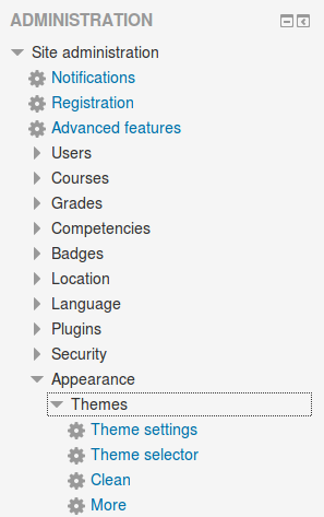 Mengganti Thema Pada Tampilan Moodle LocalHost