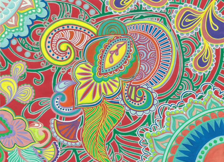 Dune art: Gaudy paisley