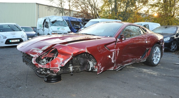 Ferrari 599 Crashed by Cristiano Ronaldo’s